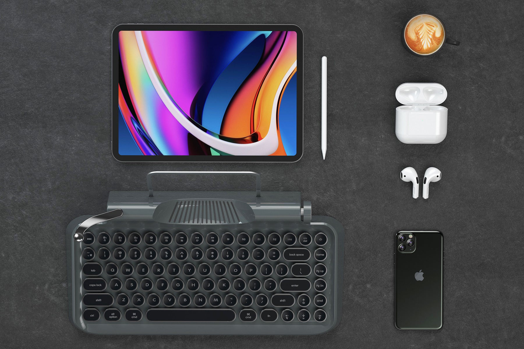 Rymek Upgraded Version Classy Grey Mechanical Keyboard - knewkey